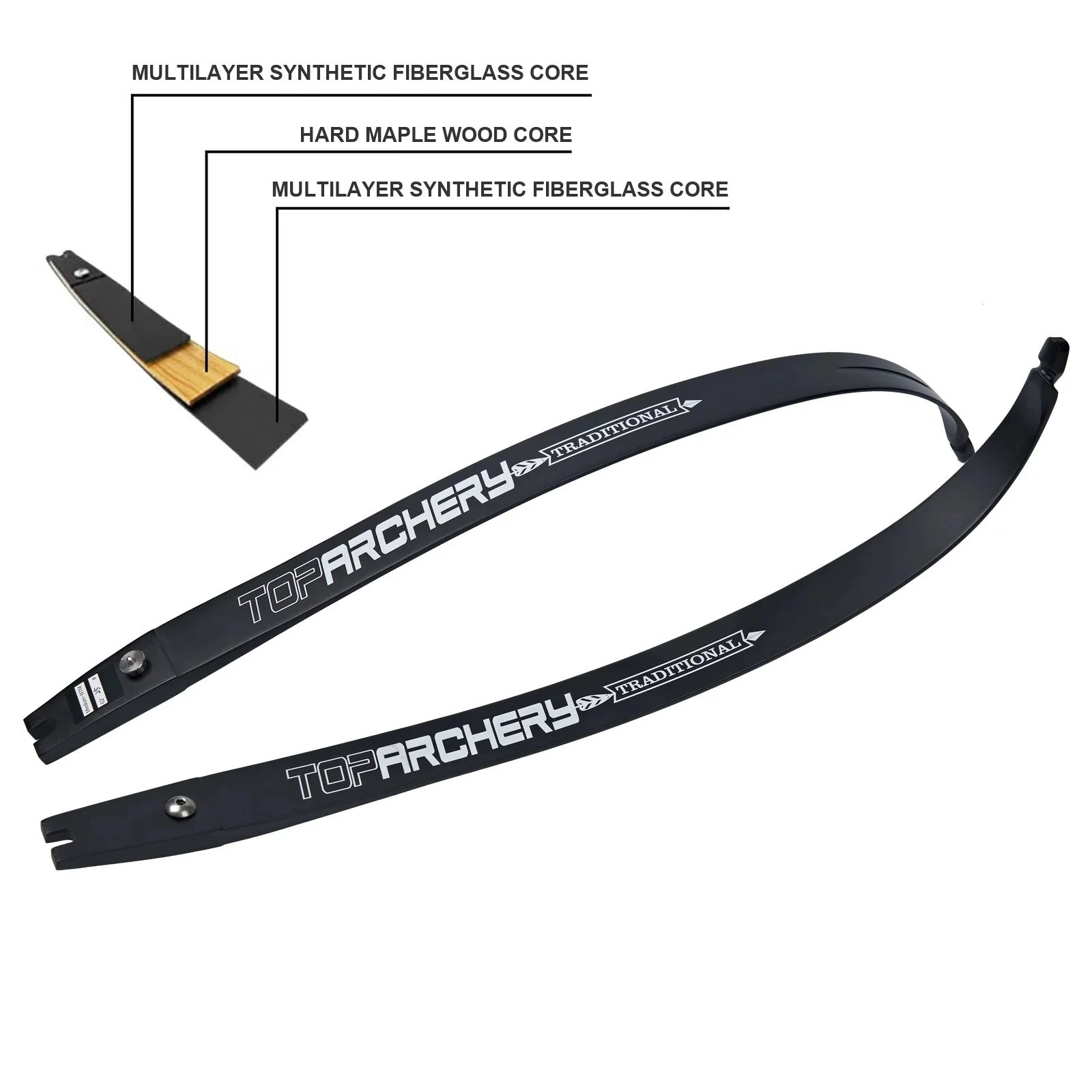 TopArchey Black ILF Separate Limbs for Takedown Archery Recurve Bow ...