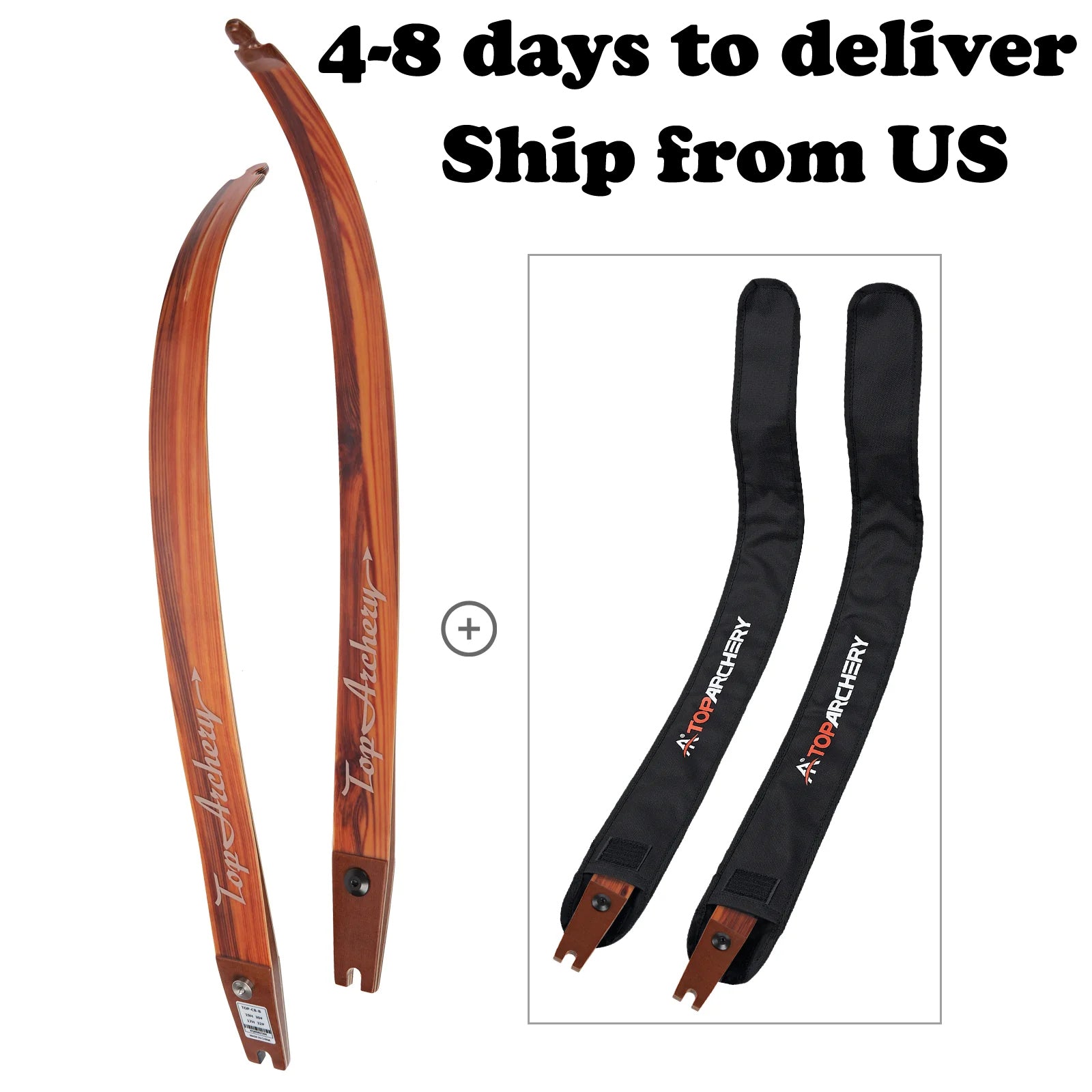 TopArchey Wood Grain ILF Separate Limbs for Takedown Archery Recurve B ...